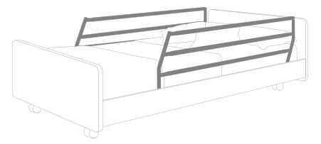 Winncare 3/4 Length Metal Side Bed Rails | Health and Care
