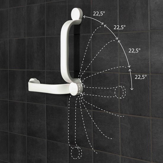 Etac Flex Grab Rail - Screw Mounted (White) | Health and Care