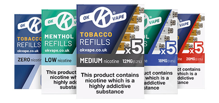 Discount Codes and Money Off OK Vape Refills | Health and Care
