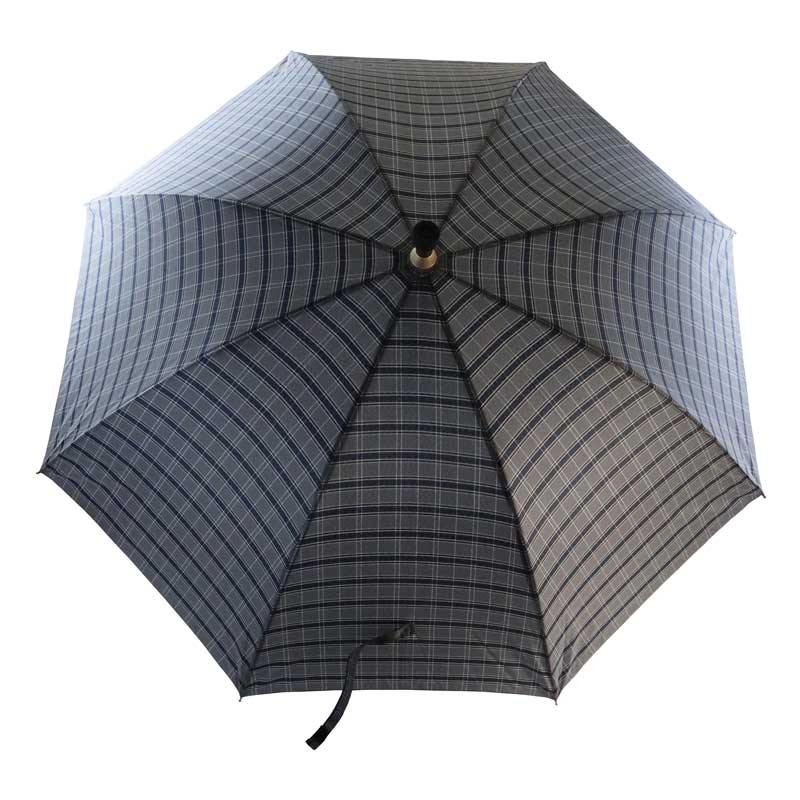 Adjustable Grey Check Umbrella Cane | Health and Care
