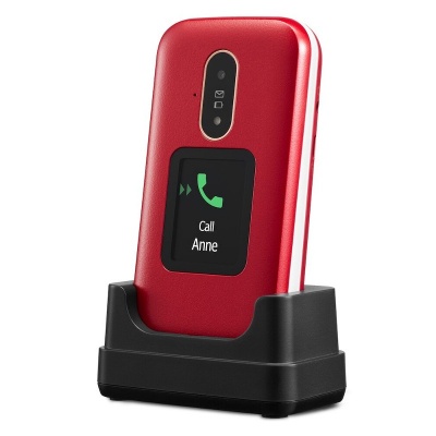 Doro 6880 Simple Clamshell Mobile (Red) | Health and Care