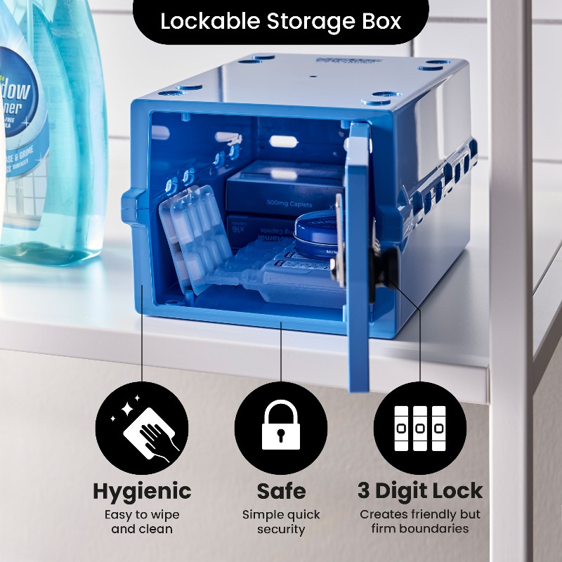 Lockabox One™ Medicine Box (Medi Blue) | Health and Care