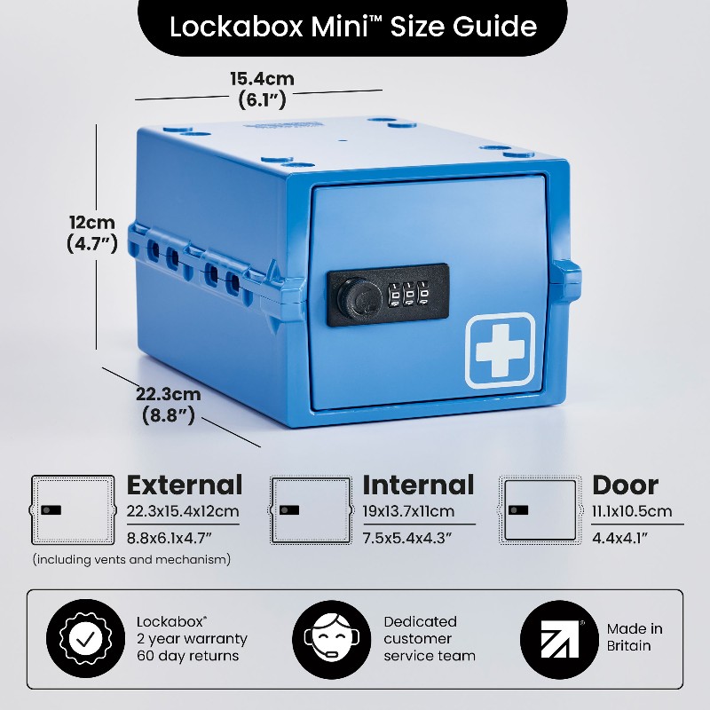 Lockabox One™ Medicine Box (Medi Blue) | Health and Care