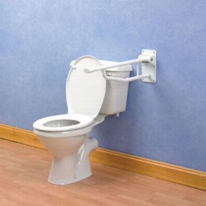 Toilet Drop Down Grab Rails | Health and Care