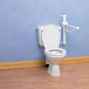 Toilet Drop Down Grab Rails | Health and Care