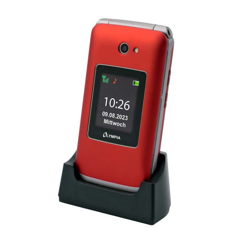 Easyphones Olympia VITUS Flip Phone Red | Health and Care