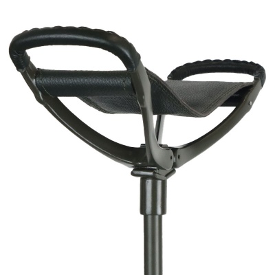 Luxury Green Leather Shooting Seat Stick | Health and Care