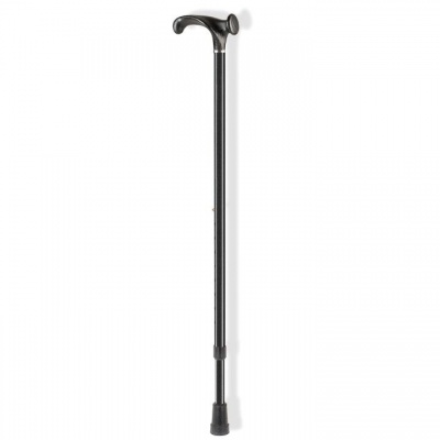 Black Adjustable Anatomical Walking Stick | Health and Care