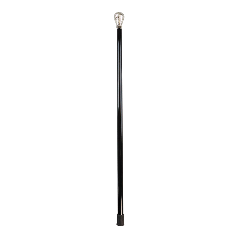 Black Beechwood Nickel Plated Ornate Capstick | Health and Care