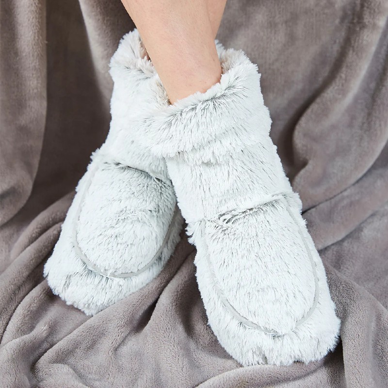 Warmies Classic Soft Slipper Boots (Grey) | Health and Care