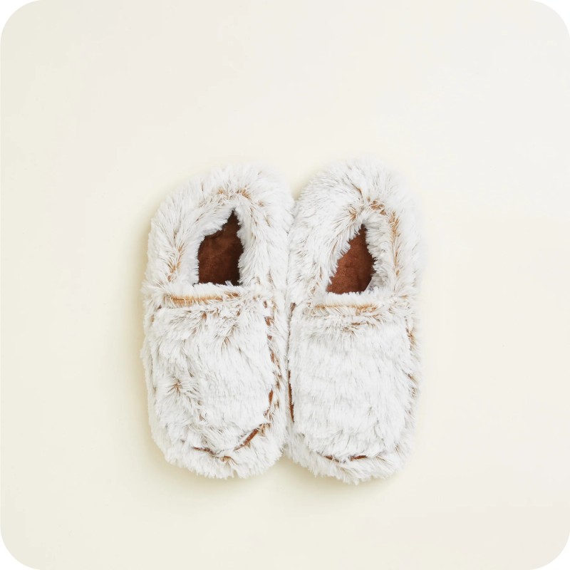 Warmies Classic Soft Fur Slippers (Grey) | Health and Care