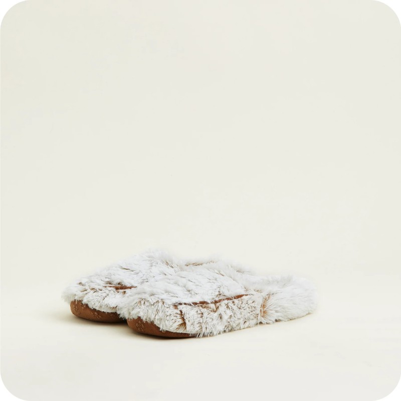 Warmies Classic Soft Fur Slippers (Grey) | Health and Care