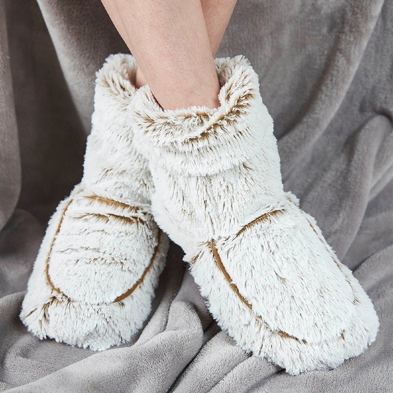 Warmies Classic Soft Slipper Boots (Beige) | Health and Care