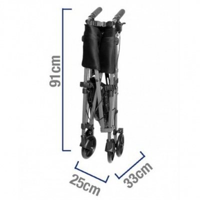 Able2 EZ Fold N Go Rollator (Black/Walnut) | Health and Care