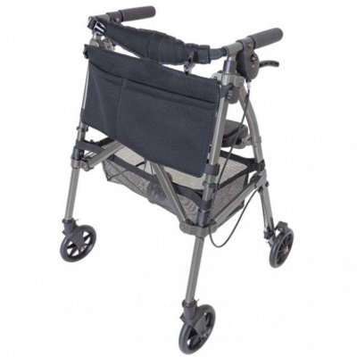 Able2 EZ Fold N Go Rollator (Black/Walnut) | Health and Care