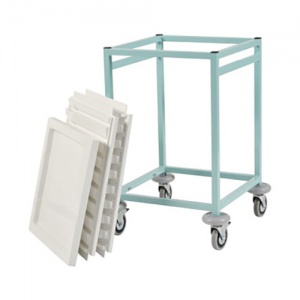 Bristol Maid Low-Level Single-Column Caretray Trolley with One Shallow ...