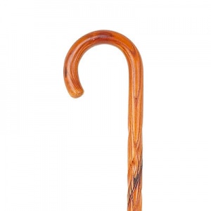 Dark Swirl Acacia Crook Handle Walking Stick | Health and Care