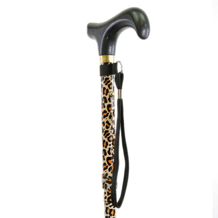 Zebra Print Mini Folding Walking Stick | Health and Care