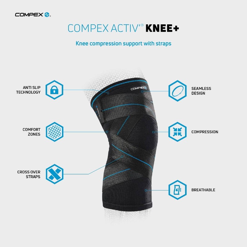 Compex Activ' Knee+ Support with Strap | Health and Care