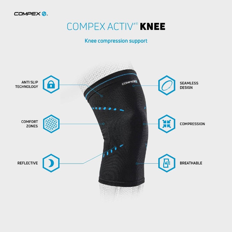 Compex Activ' Compression Knee Support | Health and Care
