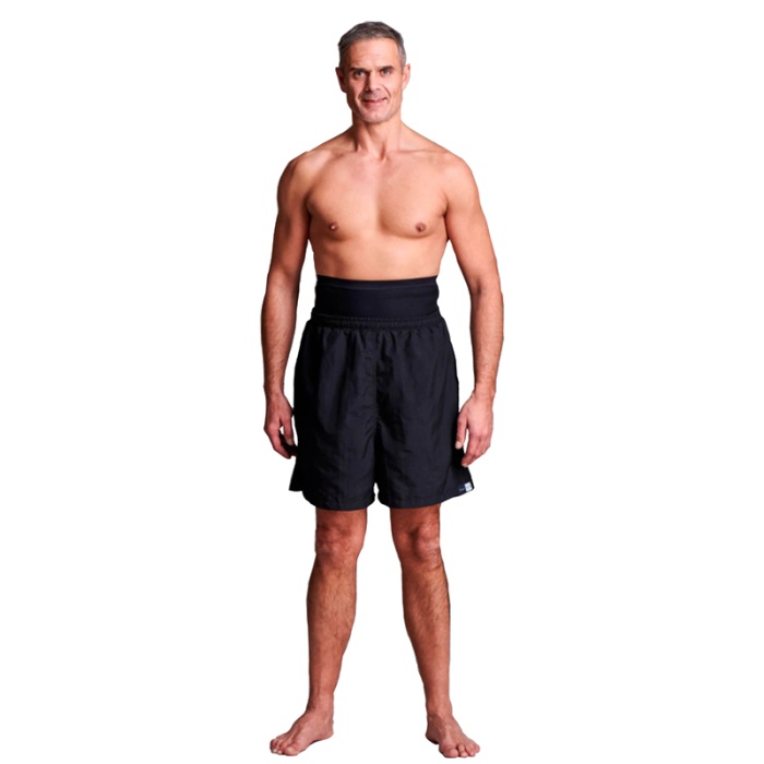 CUI Men's Navy Ostomy Twin Pocket Trunks | Health and Care