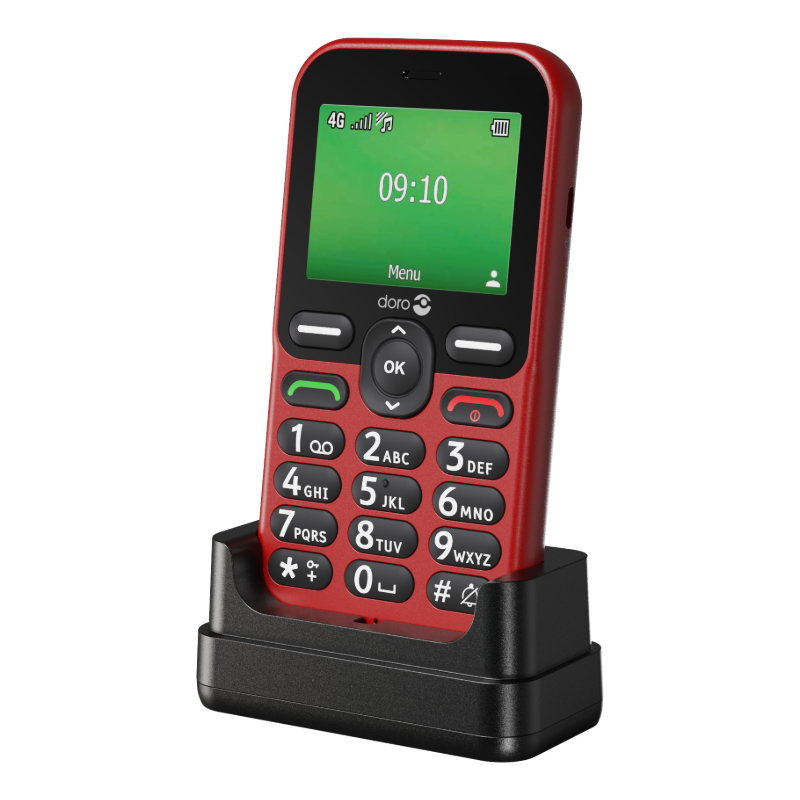 Doro 1380 Easy Mobile Phone (Red) | Health and Care