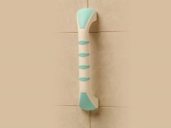 Prima Angled Grab Bar in White and Mint 16" / 40cm | Health and Care