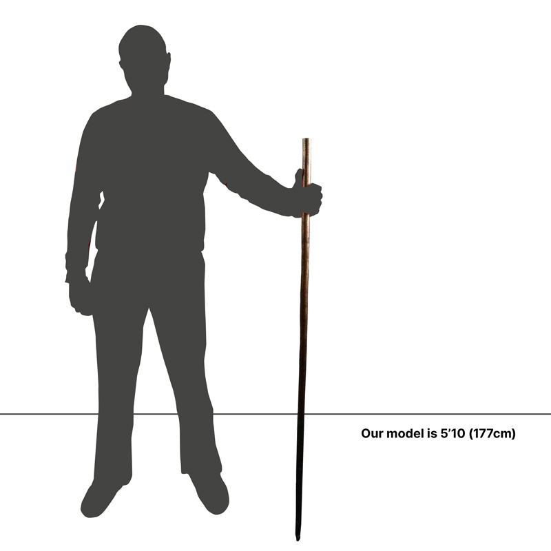 Hazel 54" Fit Up Walking Stick Shaft with Metal Ferrule | Health and Care