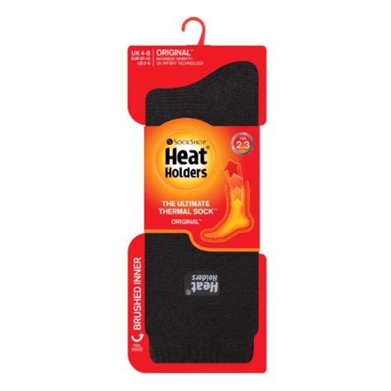 3 Pairs of Black Heat Holders Thermal Socks | Health and Care