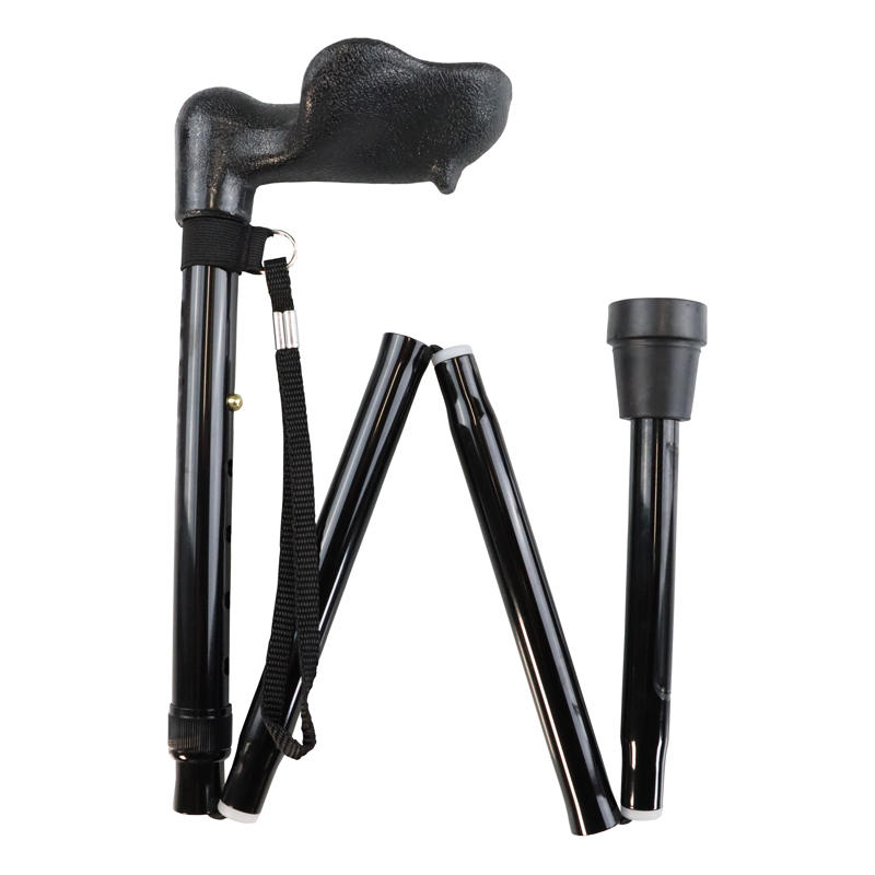 Homecraft Black Folding Comfy Grip Walking Stick - Health and Care ...