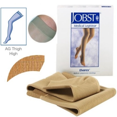 JOBST Elvarex Compression Class 2 Chap Style Beige Open Toe Compression ...
