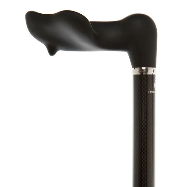 Telescopic Black Cane (Left-Handed) | Health and Care