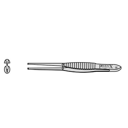 Iris Dissecting Forceps With 1 Into 2 Teeth 100mm Straight (Pack of 10) | Health and Care