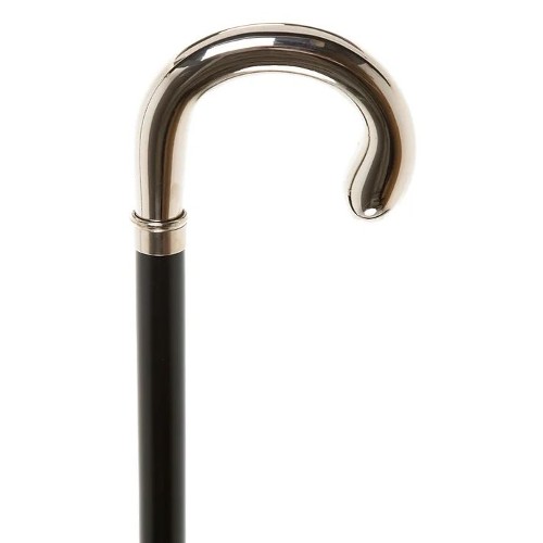 Black Beech Cane with Nickel Crook Handle | Health and Care