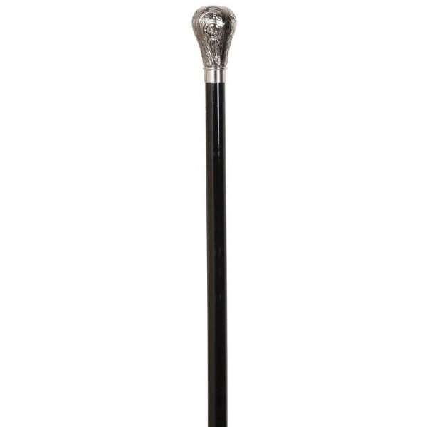 Black Beechwood Nickel Plated Ornate Capstick | Health and Care