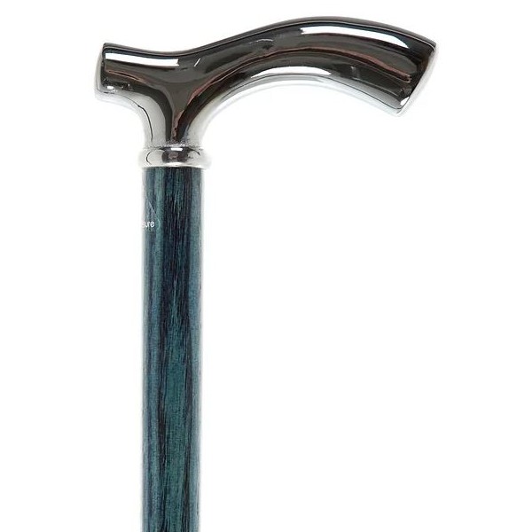 Blue Ash Cane with Chrome Fritz Handle | Health and Care