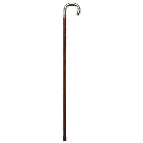 Beech Wood Cane with Nickel Crook | Health and Care