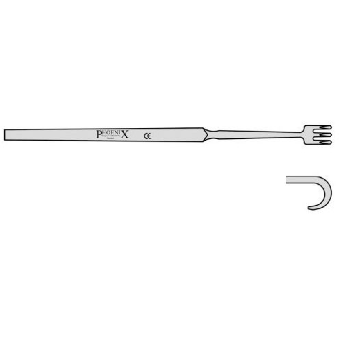 Retractor Sharp With Hook And 3 Prongs 160mm Straight (Pack of 10 ...