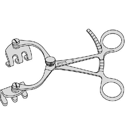 Lace Retractor With 2 X 3 Pronged Swivelling Blades 165mm | Health and Care