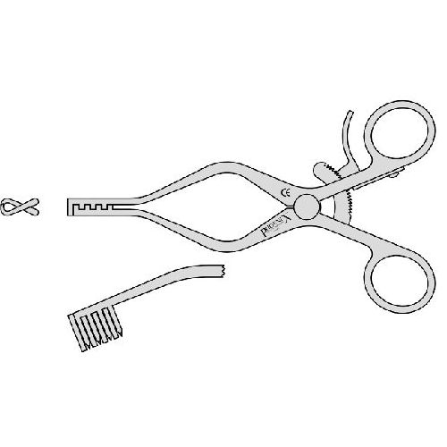 Mollison Retractor Adult Size Self Retaining Curved With 4 Into 4 Teeth ...