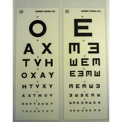 3M Laminated Eye Test Type OAX/E | Health and Care
