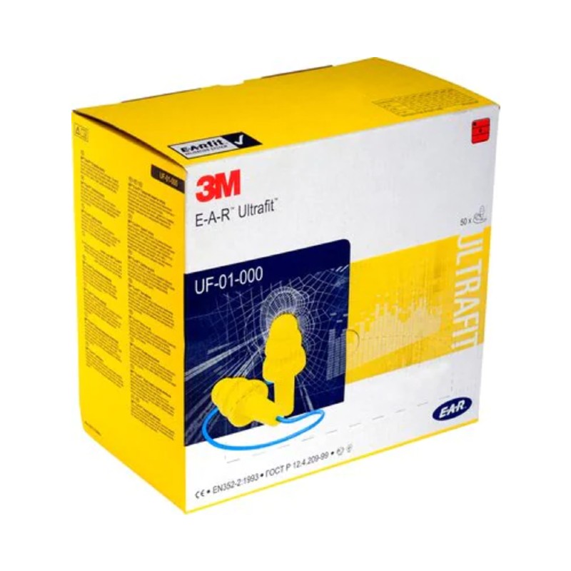3M EAR Ultrafit Hygienic Corded Earplugs 50pk | Health and Care