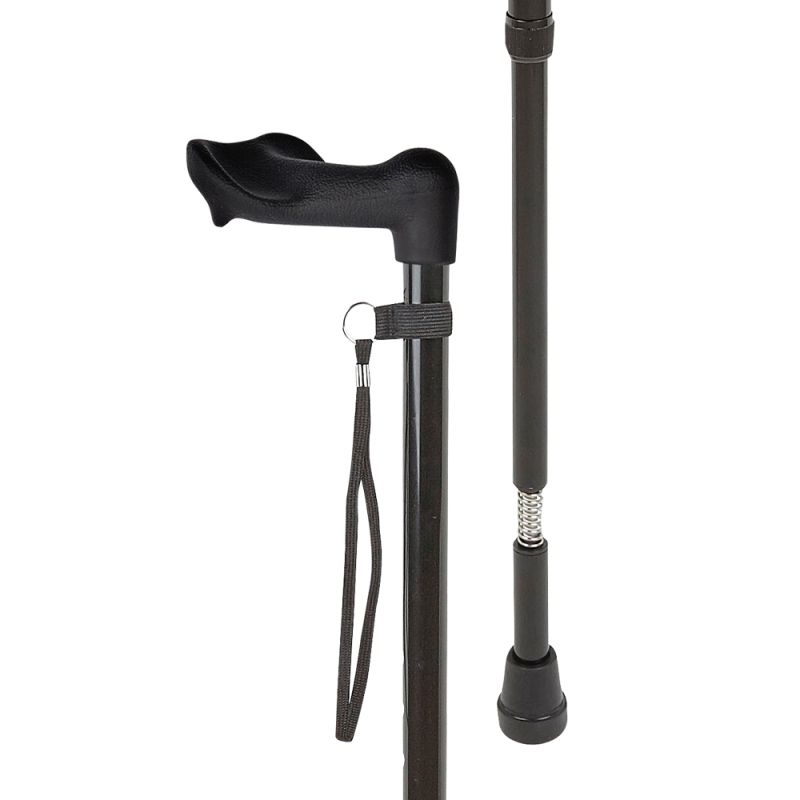 Anatomical Height-Adjustable Walking Stick with Shock Absorber | Health ...