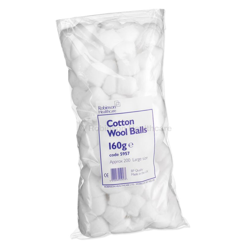 Robinson Large Cotton Wool Balls (Pack of 200) | Health and Care