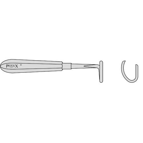 Doyen Periosteal Elevator Curved To Left Adult 165mm Curved | Health ...