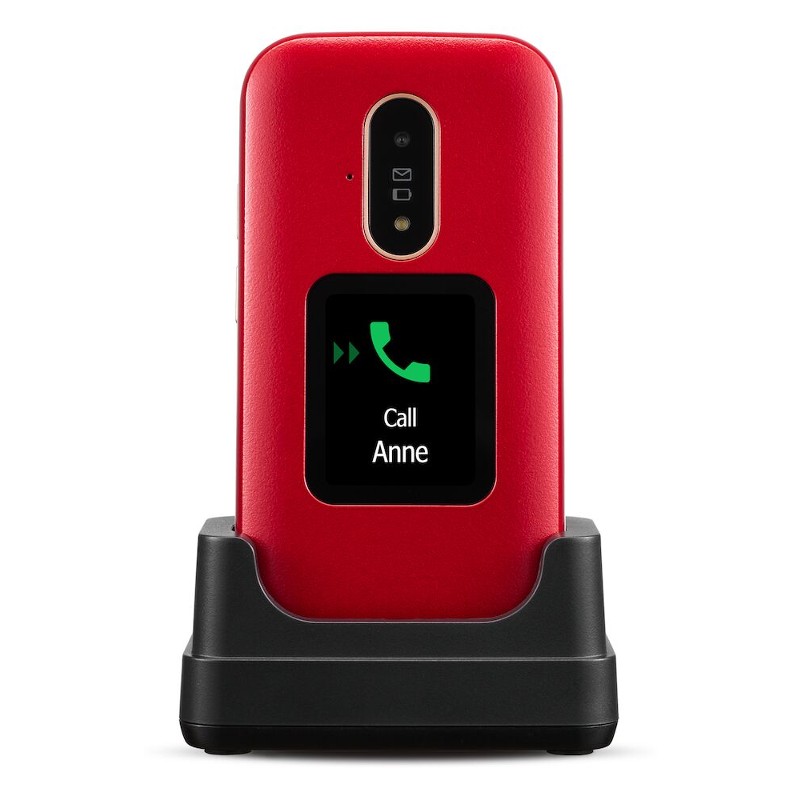 Doro 6880 Simple Clamshell Mobile (Red) | Health and Care