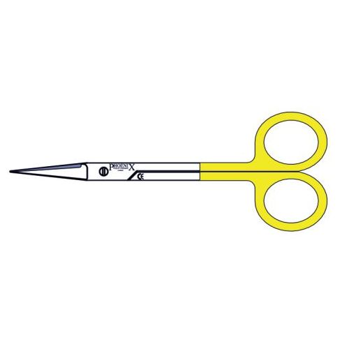 Iris Scissors With Tungsten Carbide Jaws Fine Pointed Straight 115mm Straight | Health and Care