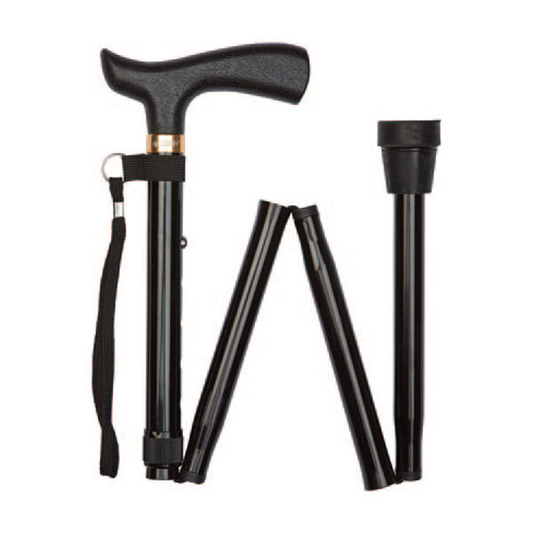 Ziggy Black Adjustable Walking Stick | Health and Care