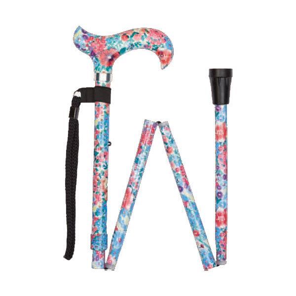Ziggy Floral Folding Walking Stick | Health and Care