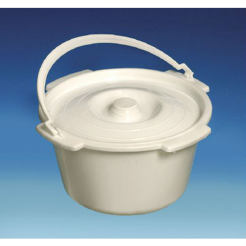 Potty with Lid and Handle for Luxury Commode Chair | Health and Care